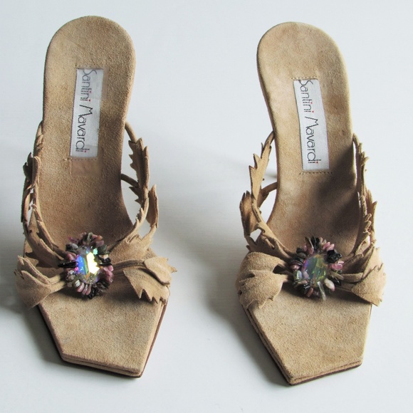 Santini Mavardi | Shoes | Santini Mavardi Miami Jada Jeweled Suede ...